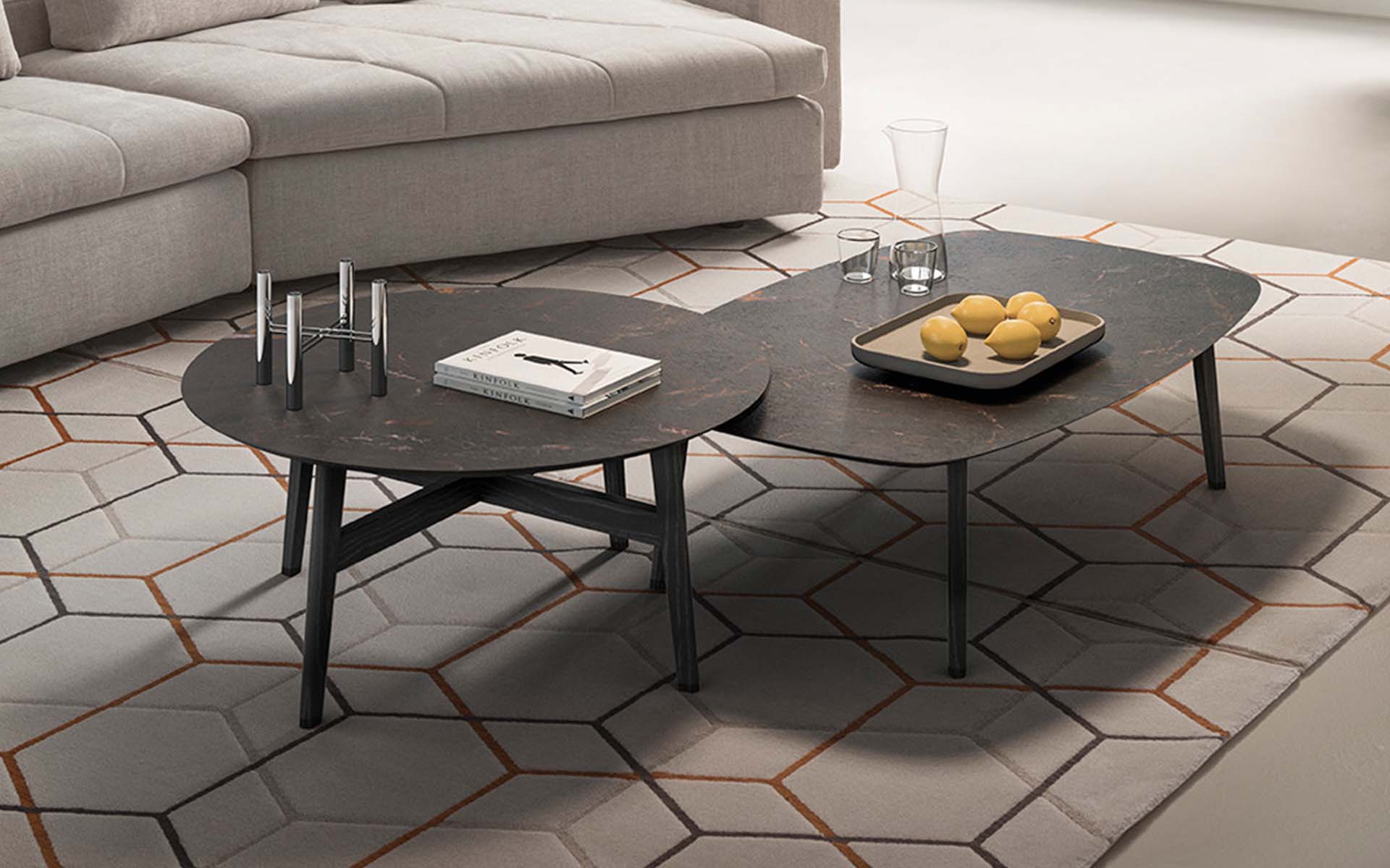 Calligaris abrey Contemporary Nesting Coffee Table CS5137-B ...