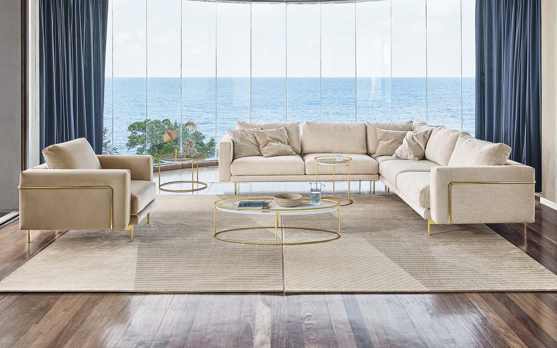 Calligaris rod Classic-Design Sofa Fabric • Leather CS3430 | Calligaris ...