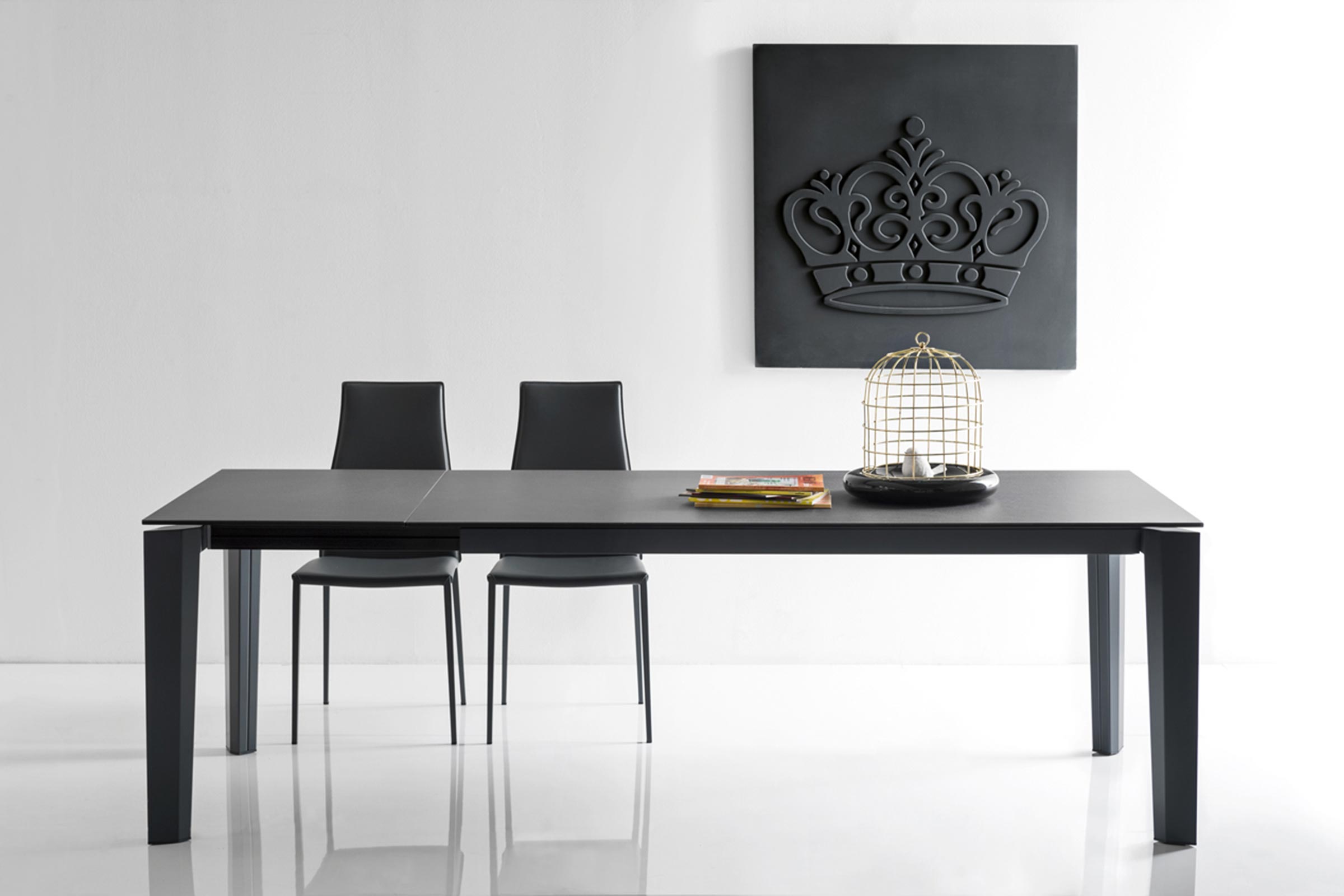 Calligaris delta Modern Extendable Table Large • Seats 8-10 Telescopic ...