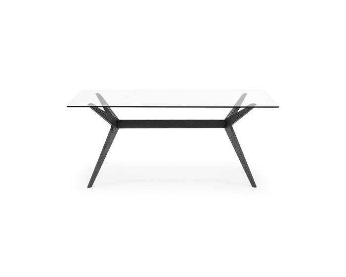 Kent: Table with rectangular top and central wooden base | Calligaris ...